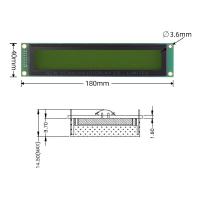 China European 2002K-1 20x02 Character LCD Display Module ST7066U COB 180x40x14.5mm for sale