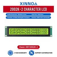 China European Yellow Green Film 2002K-2 Character LCD Module 180x40mm 3.3V/5V ST7066U for sale