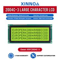 China European Yellow Green 2004C-3 Dot Matrix LCD Module ST7066U 20x4 Large Character Display 146x62.5mm for sale