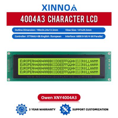 China European Yellow Green Film 4004A3 Character LCD Module Interface Module LED Backlight for sale