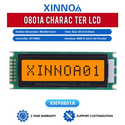China Gray Film 0801A Character LCD Screen 8x1 COB Module 85x29x12mm ST7066U for sale