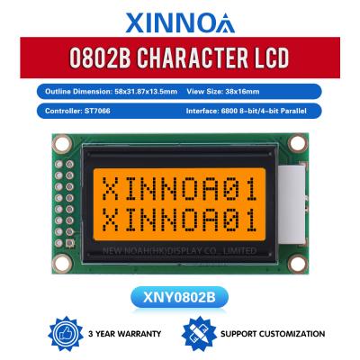 China Gray Film 0802B Character LCD Module 0208 LCD 16 PIN ST7066 LCD Portable Display Module for sale