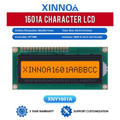 China 1601A Character LCD Module 16x1 80x36mm ST7066 Controller High Brightness Display for sale