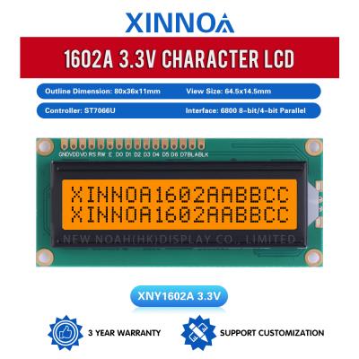 China Gray Film 1602A 3.3V LCD Display Screen Controller ST7066U Support Scheme Development for sale
