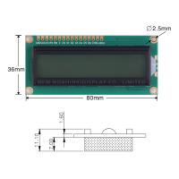 China Gray Film 1602A 3.3V LCD Display Screen Controller ST7066U Support Scheme Development for sale