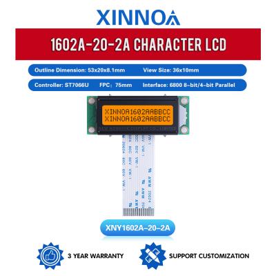 China 1602A-20-2A 16x2 LCD Display Module 5V 53x20x8.1mm ST7066U Controller COB for sale
