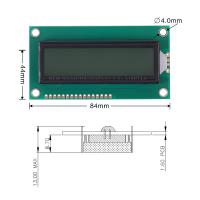 China Gray Film 1602C2 Character LCD Module Display Screen 02*16 LCD Controller ST7066U Support Scheme Development for sale
