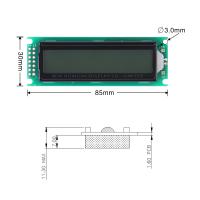 China 1602H LCD Display Module 85x30x11.3mm ST7066U 14PIN Dual Row Interface for sale
