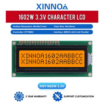 China 1602W 3.3V 16x2 Character LCD Display Module 80x30mm ST7066U COB 16PIN for sale