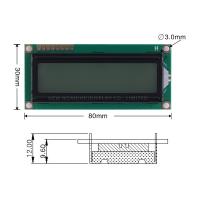 China 1602Y Serial Port LCD Display Screen 16x2 SPI Interface AIP31068 Backlit 80x30x12mm for sale