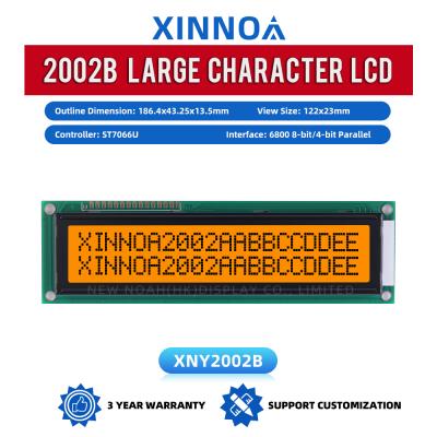 China Gray Film 2002B 20x2 LCD Module ST7066U COB 186.4x43.25mm Industrial Display for sale