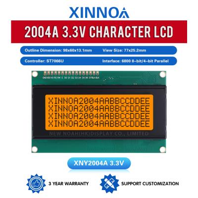 China 2004A 3.3V 20x4 Character LCD Display Module 98x60mm ST7066U COB Gray Film for sale