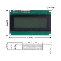 China 2004A 20x4 Character LCD Module 98x60x13.1mm ST7066U COB 3.3V 5V LED Backlight for sale