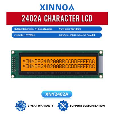 China 2402A 2x24 COB LCD Module 118x36mm ST7066U Controller Customizable Gray Film for sale