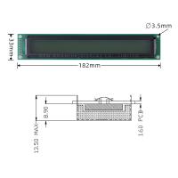 China Gray Film 4002A LCD Display Block 2*40 2X40 4002 16PIN Interface Module ST7066U LCM Display Module for sale