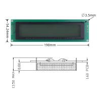 China Gray Film 4004A3 Display Screen 4X40 ST7066U With LED Backlight Character Module Support Scheme Development for sale
