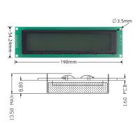 China Gray Film 4004A5 Display Screen 4X40 4004 18PIN Interface Module  LCM Parallel Port With LED Backlight for sale