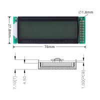 China Owen 12232C-2 122x32 COB Monochrome LCD Character Display Module SBN1661G 78x27.8mm for sale