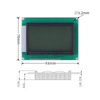 China Owen 12864-21M 128x64 LCD Module ST7920 Controller 3.3V 5V Serial Port 93x70x12.5mm for sale