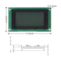 China Owen 12864A 128x64 COB LCD Module 113x65x13mm Grey Film Display with Backlight SBN0064 5V 20PIN for sale