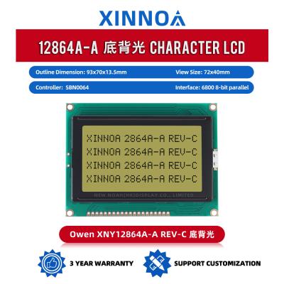 China Owen 12864A-A 128x64 COB Graphic LCD Display Module with Array Backlight SBN0064 Controller -30 to +70 for sale