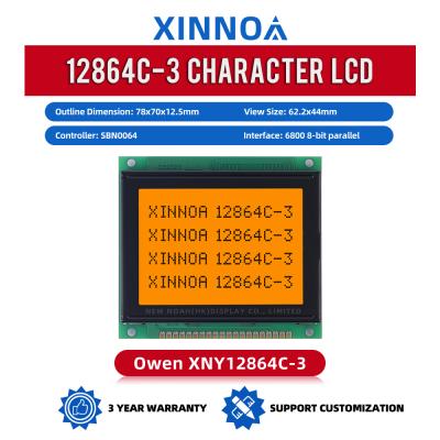China Owen 12864C-3 128x64 COB LCD Module 78x70mm SBN0064 Controller 20PIN Parallel Port for sale
