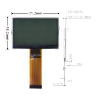 China 128x64 Graphic COG LCD Display Module ST7565R Controller 71.2x48.2mm with LED Backlight for sale