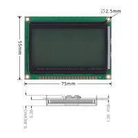 China Owen 12864K 128x64 LCD Module 75x55x9.3mm COB Display SBN0064 Parallel Port for Arduino for sale