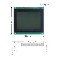 China Owen 12864F-3 Industrial STN LCD Module 128x64 UCI6963C Controller 78x70x12.5mm for sale