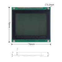 China Owen 12864M-1 128x64 COB LCD Display Module ST7920 Controller 78x70mm for sale