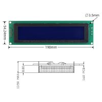 China Persian Blue Film White Letters 4004A2 LED LCD Module 4X40 Interface Module ST7066U for sale