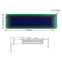 China Persian 4004A3 40x4 Character LCD Module ST7066U Controller 190x54mm COB Blue Display for sale