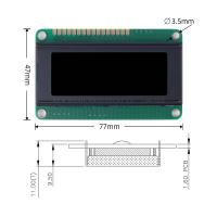 China Persian 2004D 20x4 Character LCD Module COB ST7066U 77x47x11mm Black Film Display for sale
