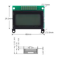 China Persian 0802C 8x2 Character LCD Display Module COB ST7066U 40x29.2mm for sale