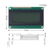 China Persian 2004D 20x04 LCD Display Module COB ST7066U 77x47x11mm Customizable for sale