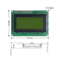 China Persian 1604A 16x04 Yellow Green Character LCD Module ST7066U 87x60x13mm for sale
