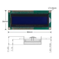 China Russian Blue Film White Letters 1602A-13 Character Display Screen Multi Language Module COB LCD Module for sale