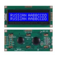 China Russian Blue Film White Letters 1602A-19 Character Display Screen AIP31068 Multi Language COB LCD Module for sale