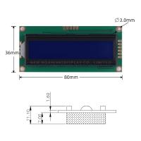 China Russian Blue Film White Letters 1602A-19 Character Display Screen AIP31068 Multi Language COB LCD Module for sale