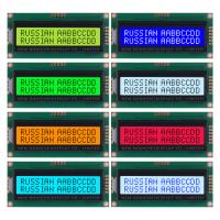 China Russian Blue Film White Letters 1602A-19 Character Display Screen AIP31068 Multi Language COB LCD Module for sale