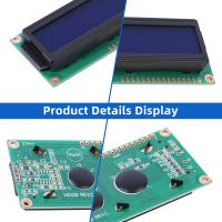 China Russian Blue Film White Letters 1602B REV.C Side Backlight Multiple Font Character Screen LCD Module for sale