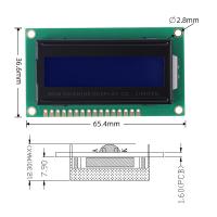 China Russian 1602Q Blue Film LCD Display Module 16x2 I2C Adapter with ST7066U Controller for sale