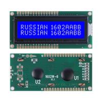 China Russian Blue Film 1602W-6 16x02 LCD Character Display Module 80x36mm COB for sale