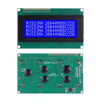 China Russian 2004A 3.3V Character LCD Module 20x4 Blue Film White Letters Built-In LED Backlight for sale