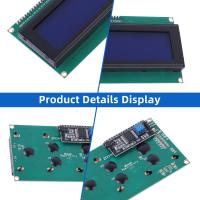 China Russian Blue Film White Letters 2004A IIC Adapter Board Character LCD Module Support Customized Language for sale