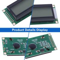 China 0802B 3.3V Gray Film Character Display Screen 0802 16 PIN Dot Matrix COB ST7066 for sale