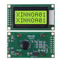 China 0802B 3.3V Yellow Green Film Character LCD Display Module 16 PIN ST7066 Chip 58x31.87mm for sale