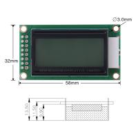 China 0802B 3.3V Gray Film Character Display Screen 0802 16 PIN Dot Matrix COB ST7066 for sale