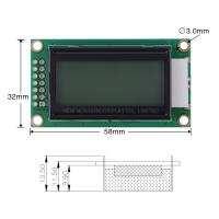China 0802B-2 Gray Film 0802 Character Display Screen 14 PIN 3.3V 5V COB Dot Matrix Module for sale