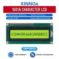 China 1601A Character LCD Screen 16x01 ST7066 Controller 80x36mm Yellow Green Film Display for sale
